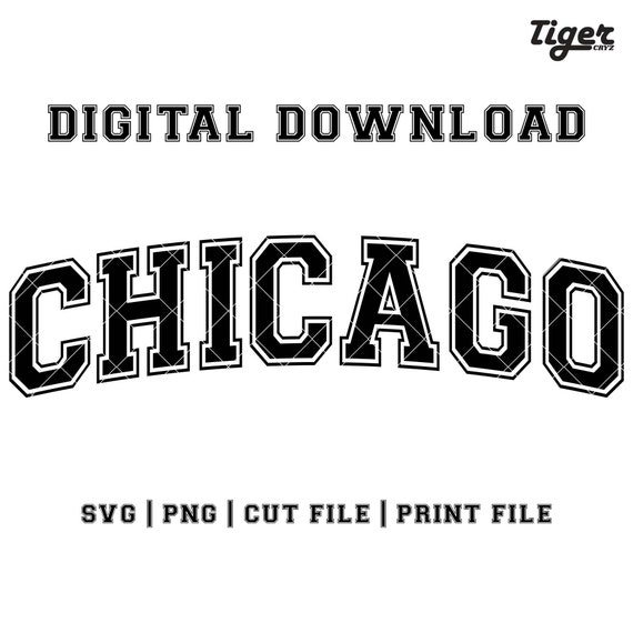 Chicago SVG PNG Silhouette Vector Clip Art Design Cut - Etsy