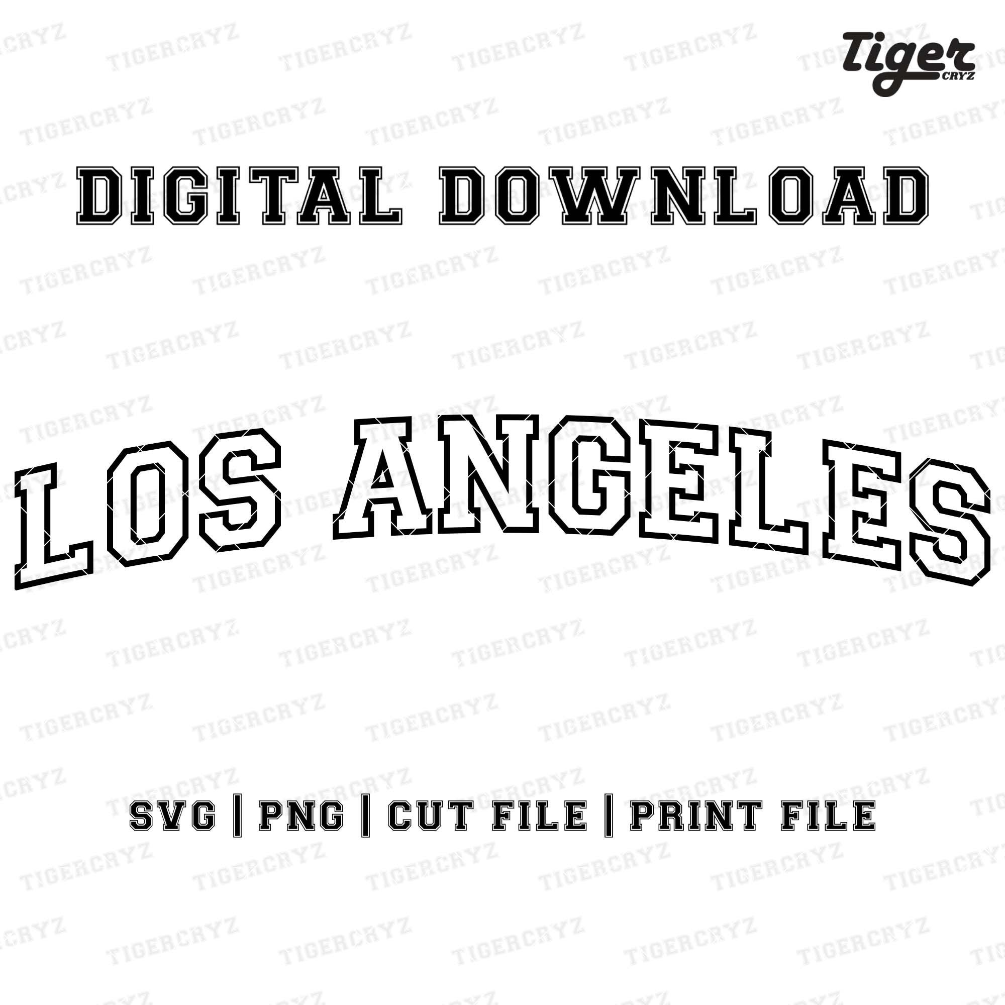 Los Angeles Svg Png Silhouette Vector Clip Art Design - Etsy