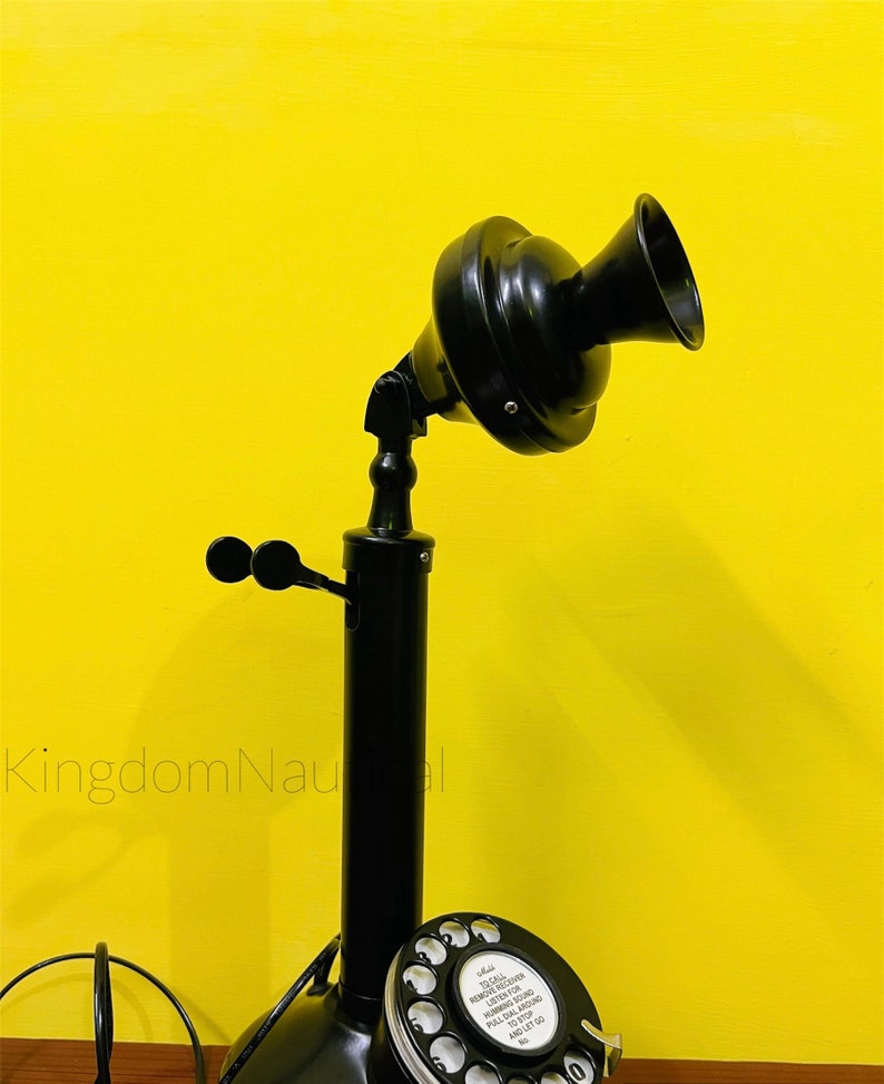 Candlestick Telephone – Retro Rotary Dial, Old Fashioned Telephone ...