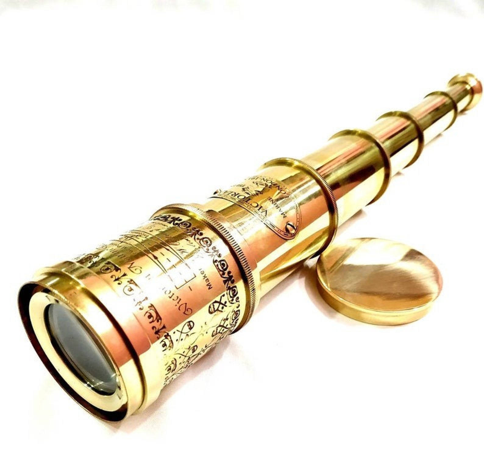 Antique Brass Victorian Marine Telescope 18 Nautical | Etsy