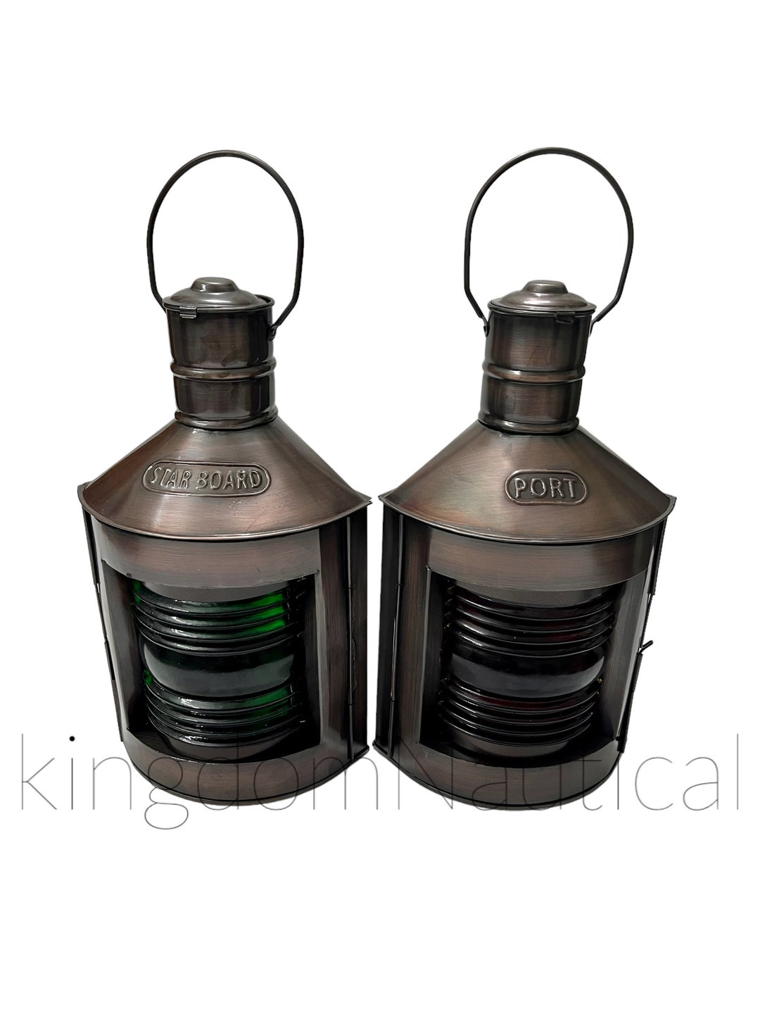 Nautical Oil Lamp, Metal Port & Starboard Lamp, Oil Lantern, Ship Oil ...