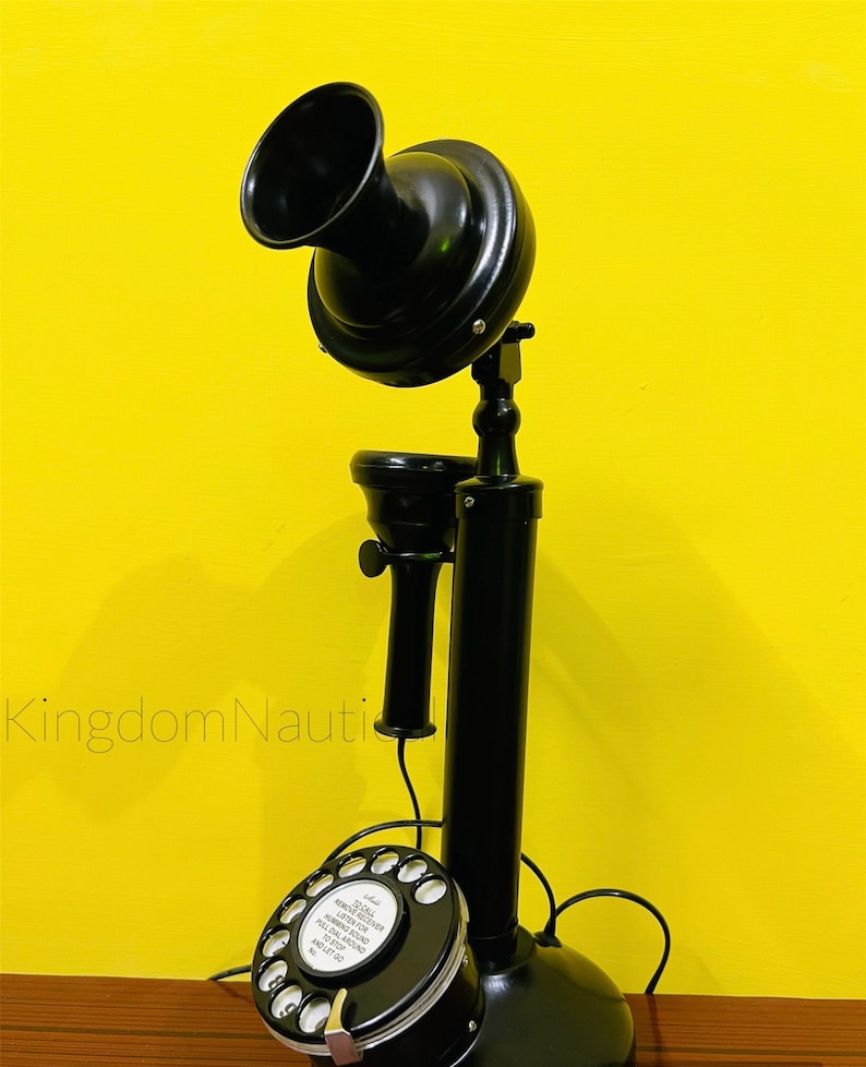 Candlestick Telephone – Retro Rotary Dial, Old Fashioned Telephone ...