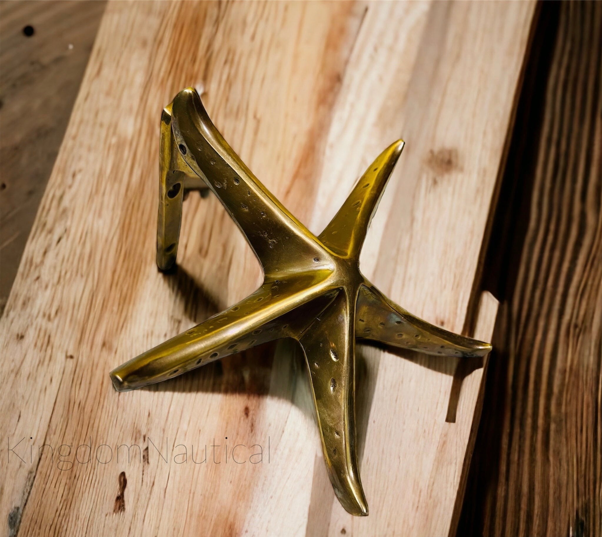 Nautical Solid Brass Star Fish Door Knocker Beach Style Door - Etsy