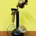 Brown Antique Finish Candle Telephone, Handcrafted Brass Rotary Dial ...