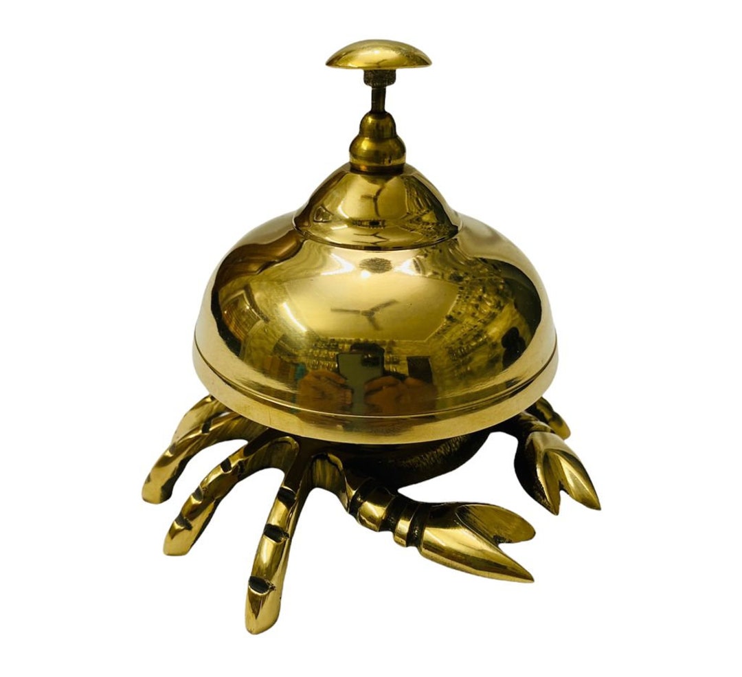 Brass Polish Crab Bell Tabletop Desk Bell Calling Bell Crab Bell ...