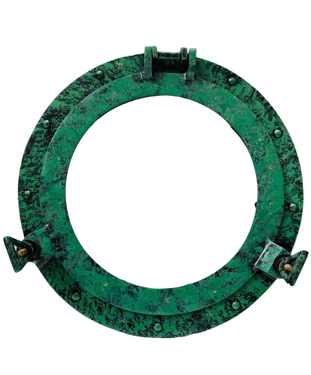 Green Patina Porthole: 12'' Marine Ship Mirror Decor - Etsy