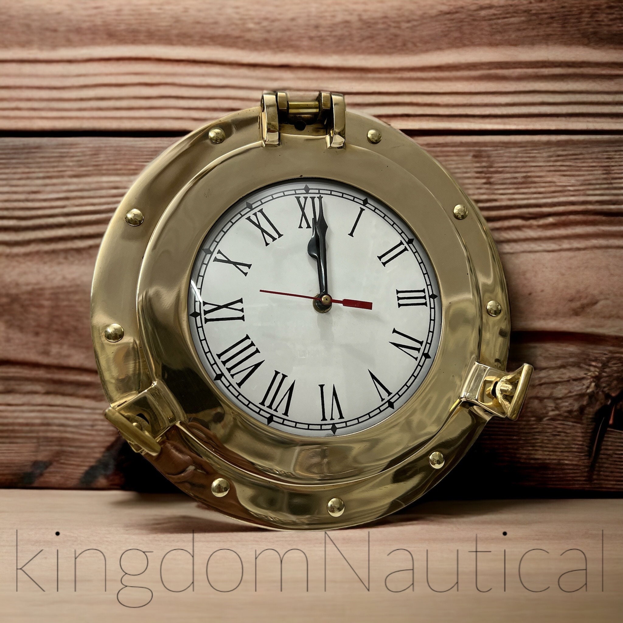 Porthole Clock | Brass Porthole | Nautical Wall Clock | Round Porthole ...