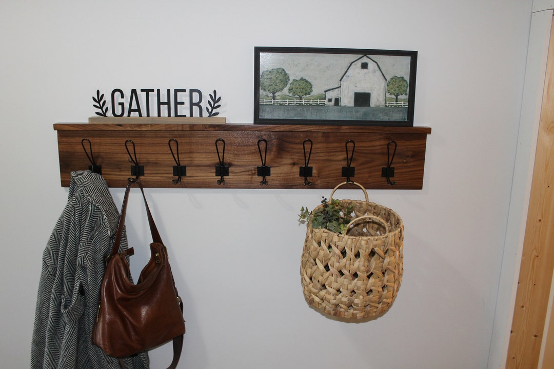 Hardwood Coat Rack Walnut Maple Cherry Farm Modern Customizable - Etsy