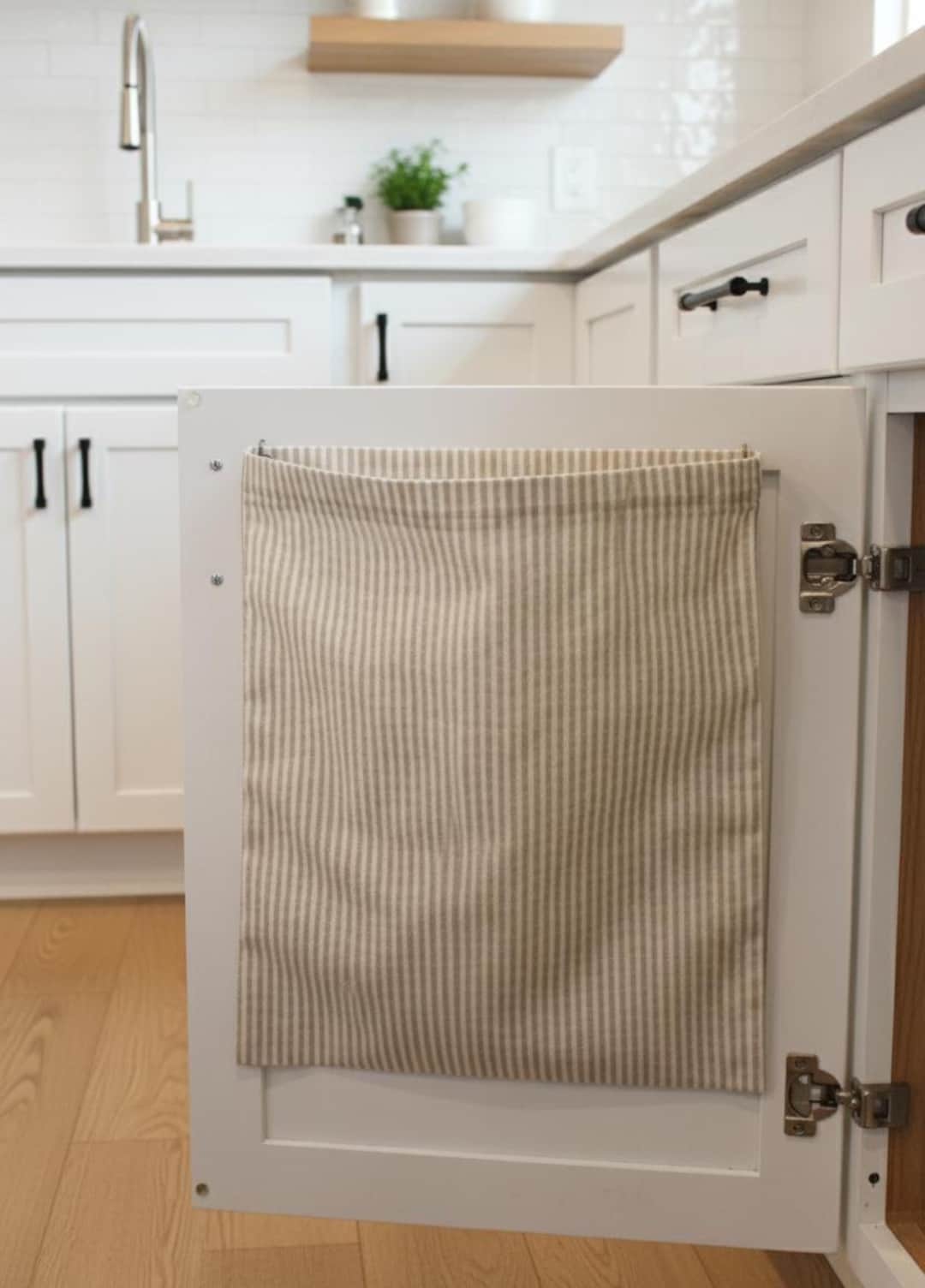 Handmade Woven Cotton Rag Bag: Kitchen, Bath, Laundry Storage - Etsy