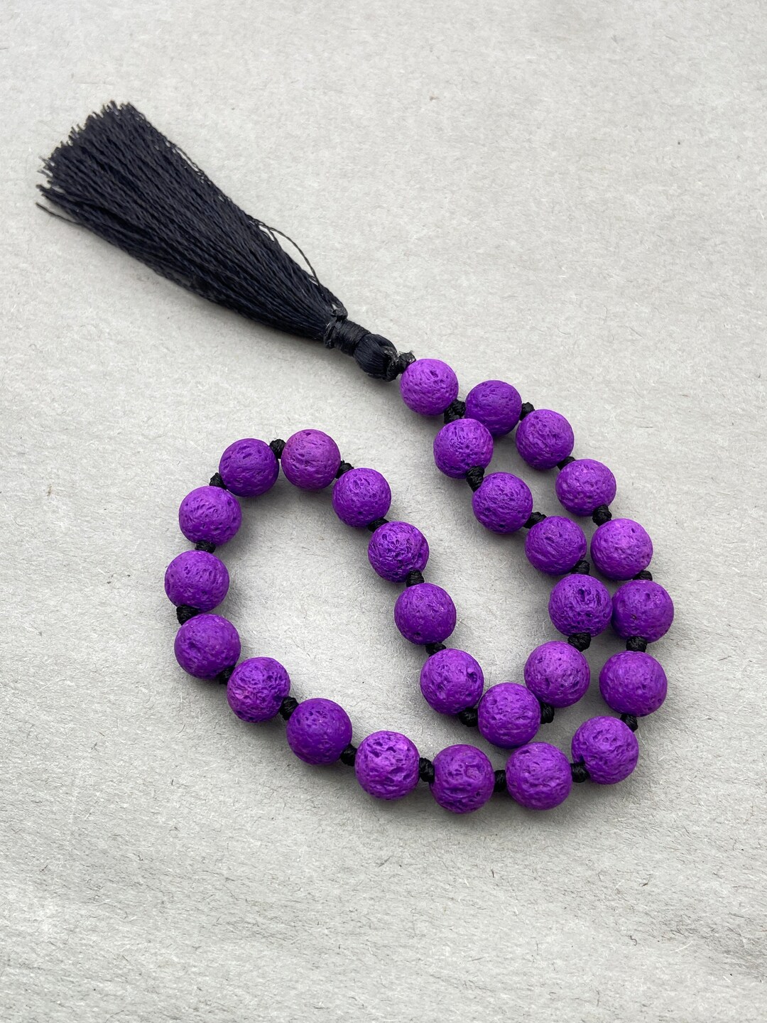 Purple Lava Mala, Pocket Mala, AAA highest Quality, 271 Bead Mala, 8mm ...