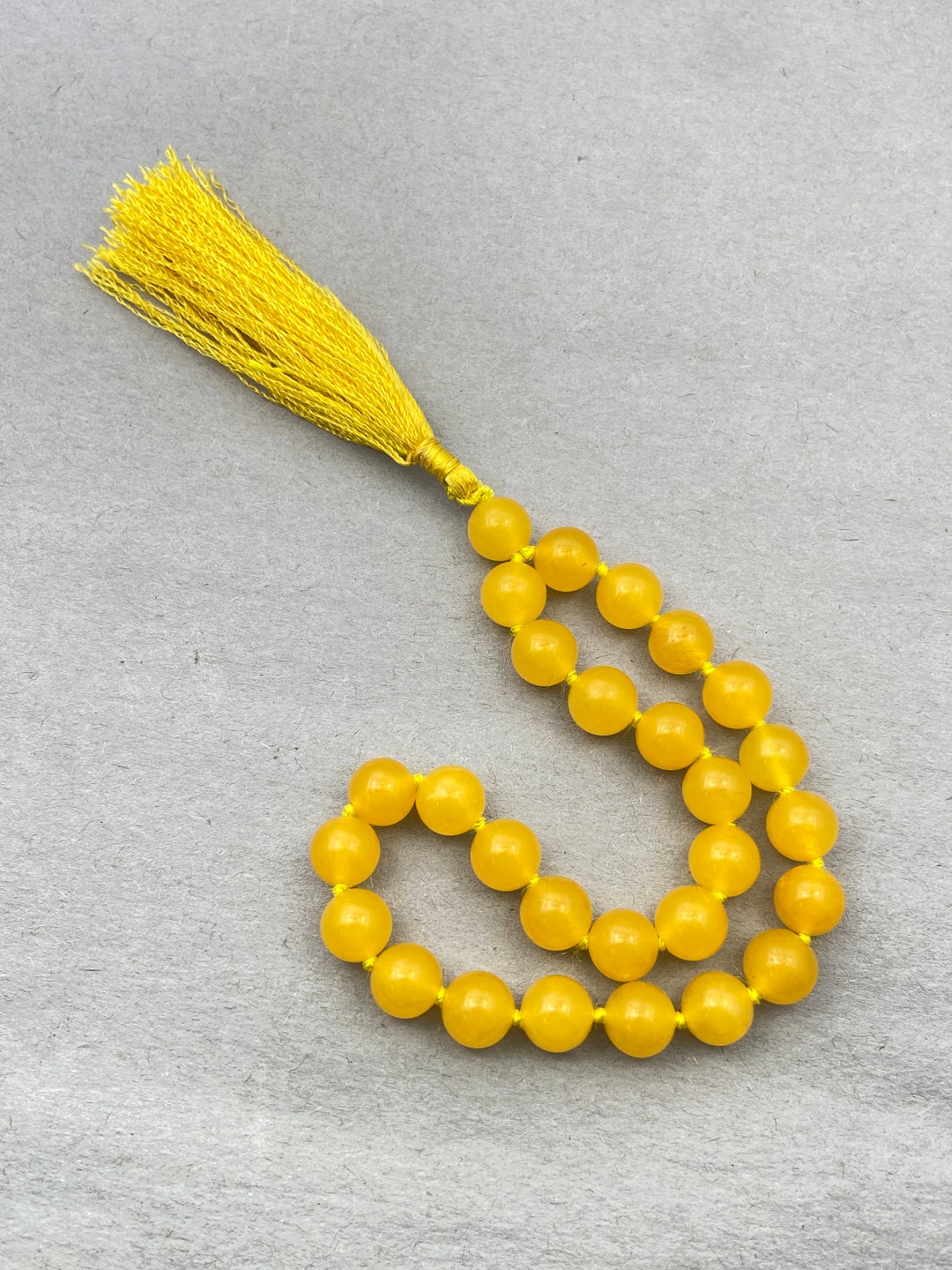 Yellow Jade Mala, Pocket Mala, AAA highest Quality, 271 Bead Mala, 8mm ...