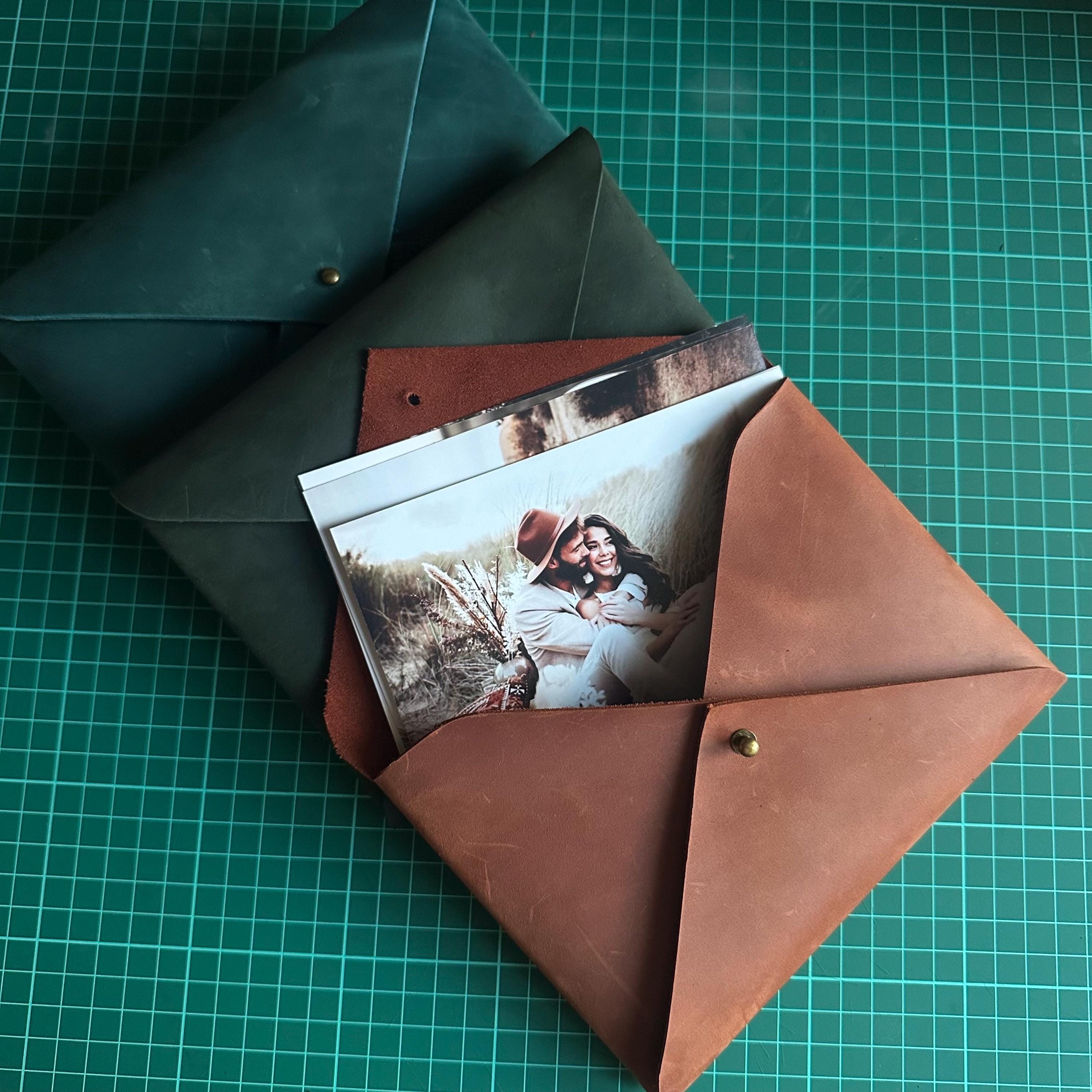 Personalized Leather Envelope With Engraving - Etsy