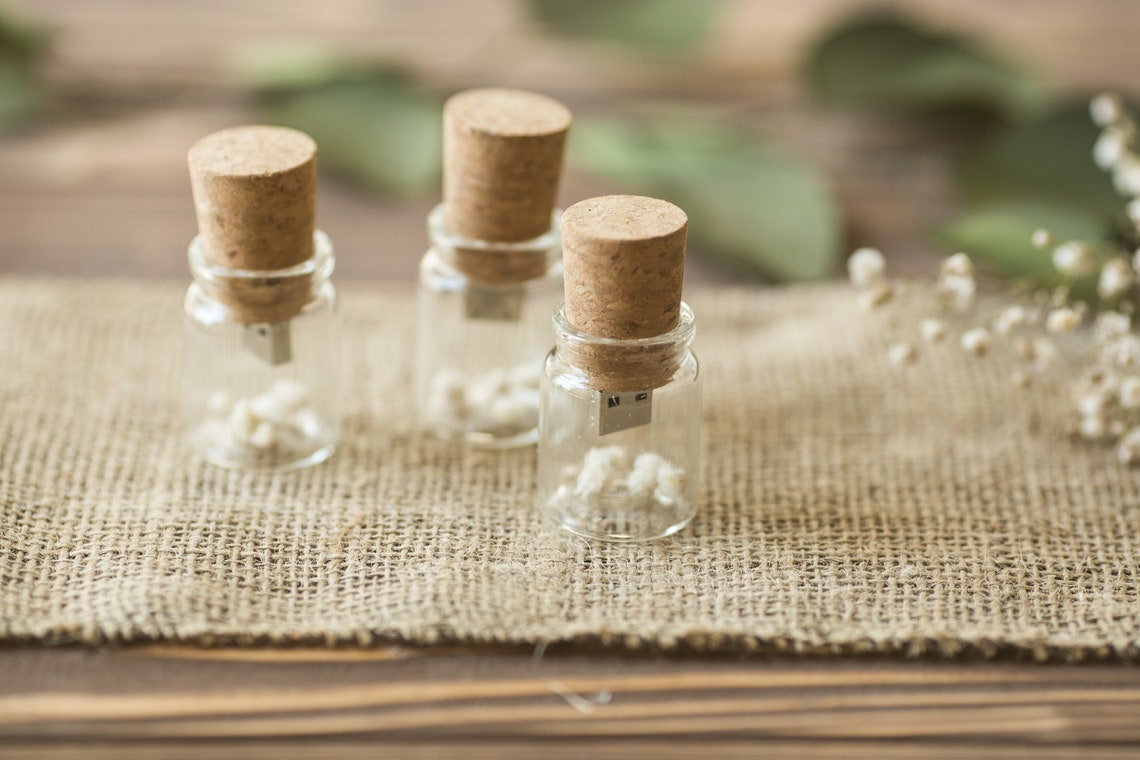 Glass Bottle Usb Flash Drive USB in a Bottle Design I Usb - Etsy