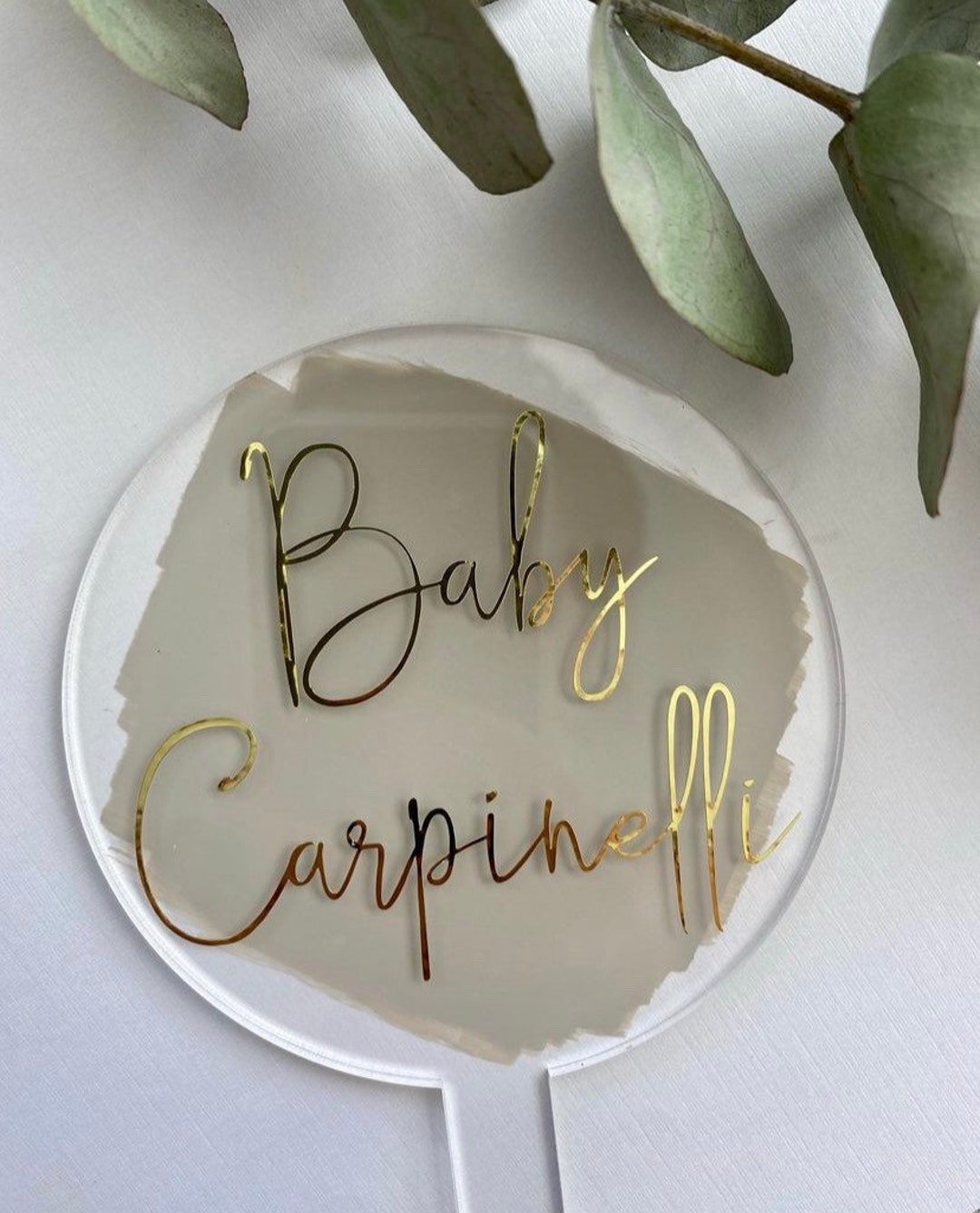 Acrylic Baby Shower Topper Custom Acrylic Baby Name Topper Baby Name ...