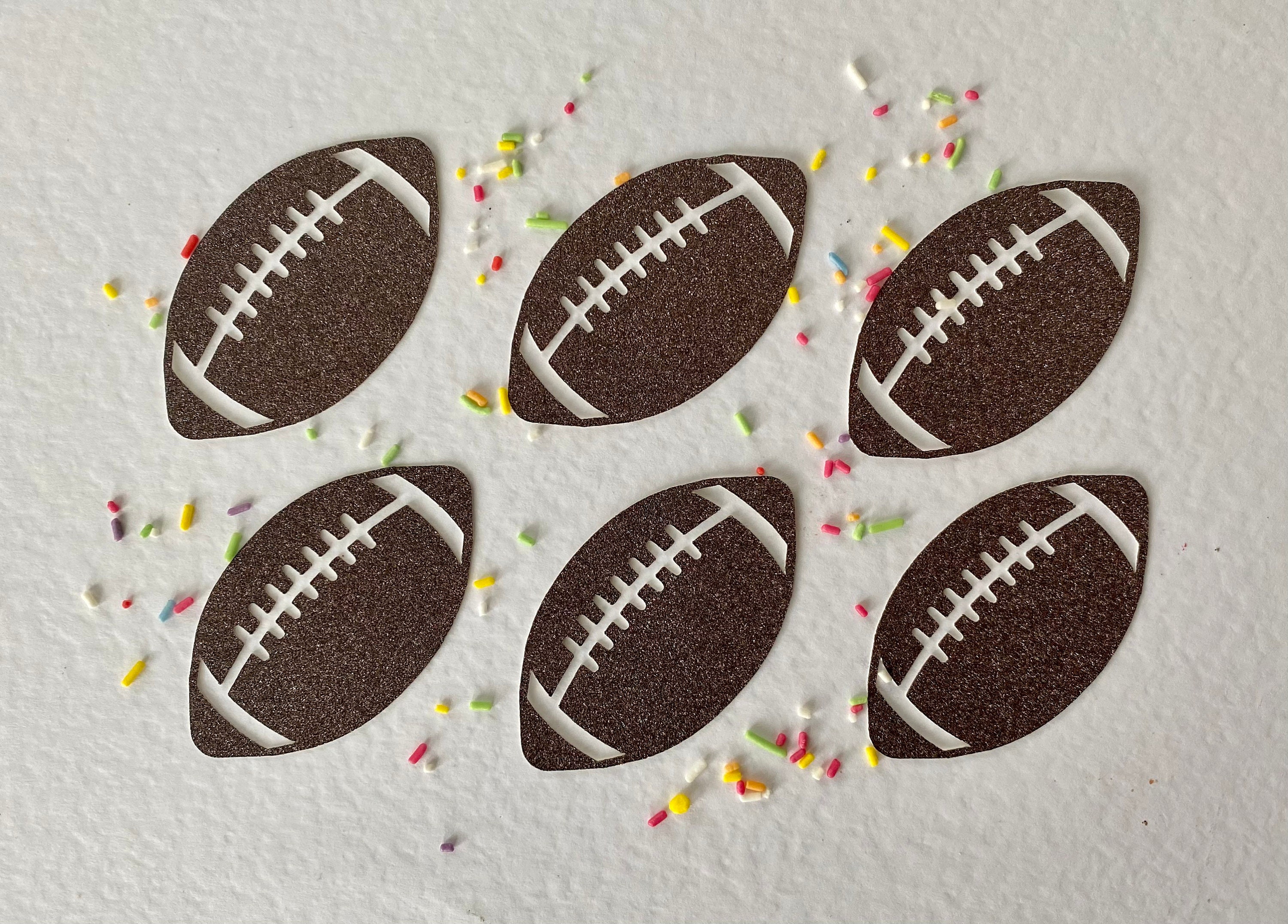 Rugby Ball Cupcake Toppers | Rugby Ball Toppers | Rugby Charms | Rugby ...