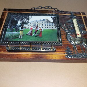 Danish Vintage 70s Key Holder, Thermometer, Photo Frame; Wall Hanging ...