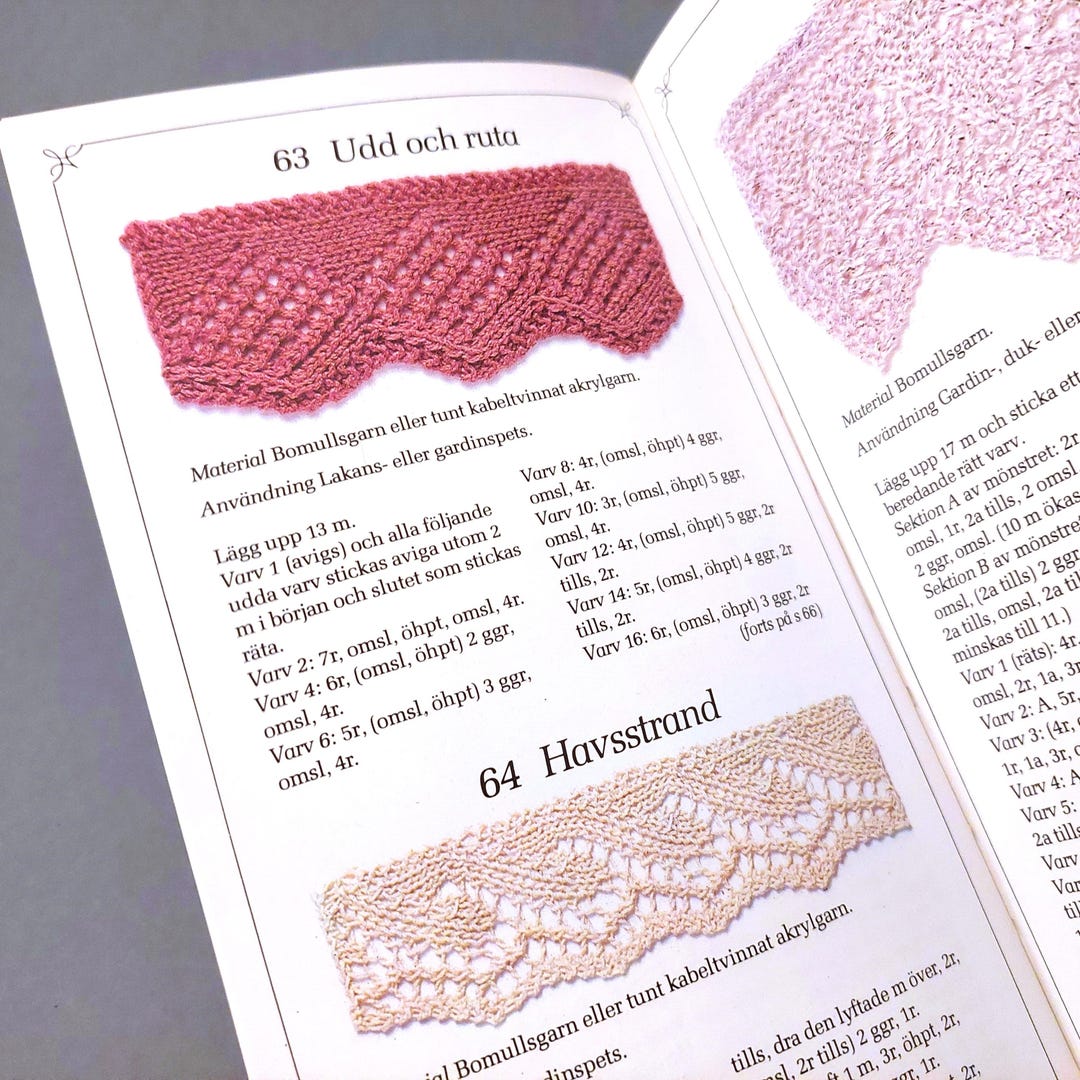 Swedish Vintage Knitting Book ''knitting - Materials, Techniques ...