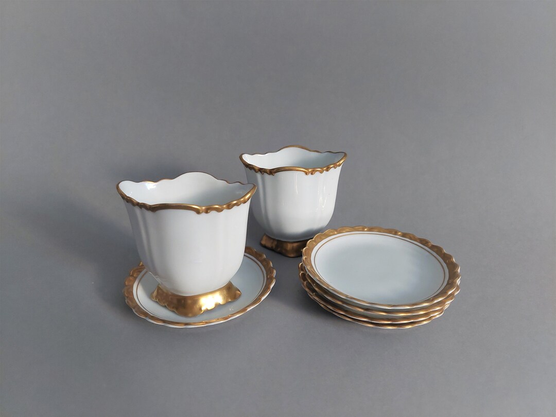 Set of Hackefors Porcelain 2 Toothpick Holders & 5 Small Tea Bag Plates ...