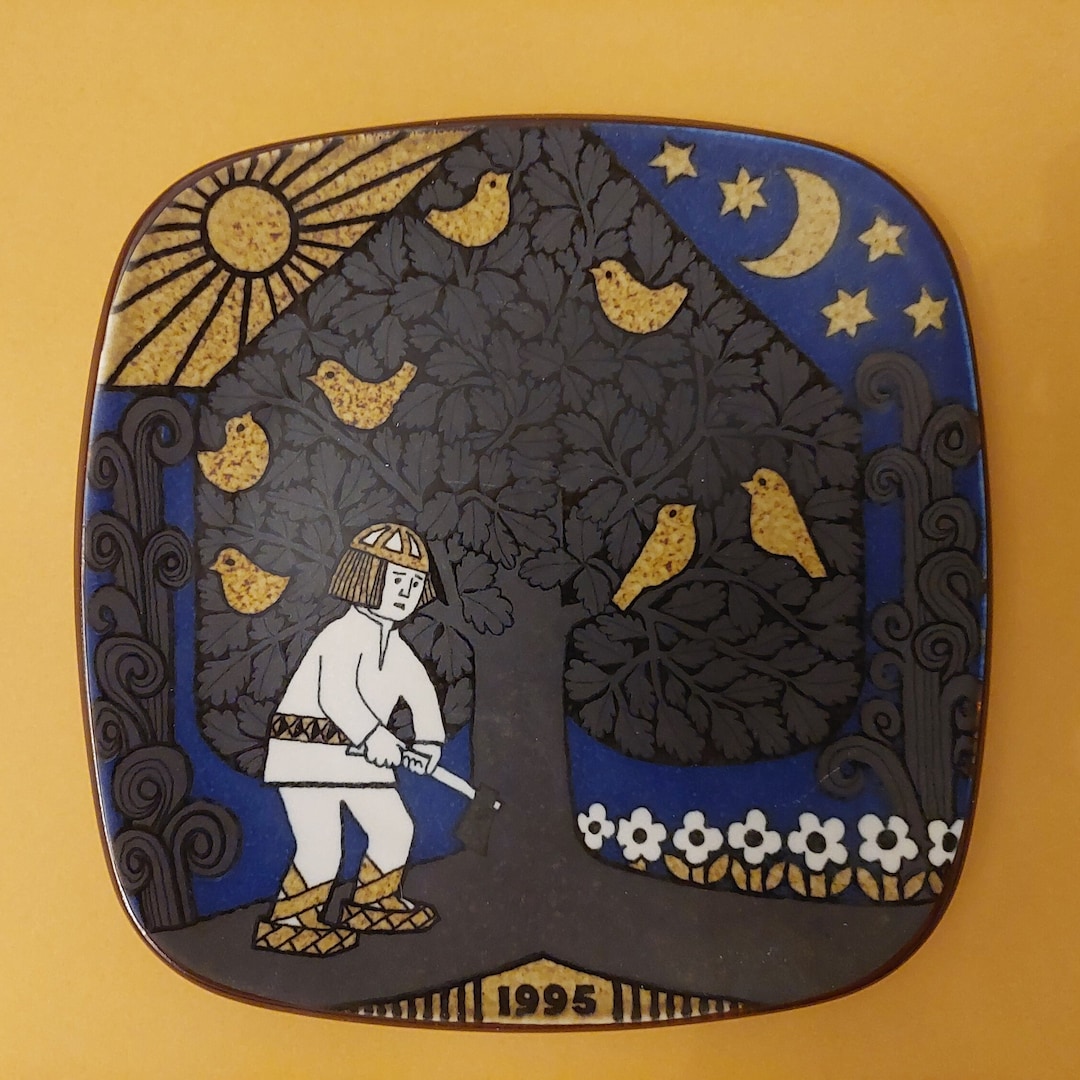 Vintage Arabia Finland Kalevala Annual Wall Plate 1995 Stoneware Wall ...
