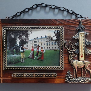 Danish Vintage 70s Key Holder, Thermometer, Photo Frame; Wall Hanging ...