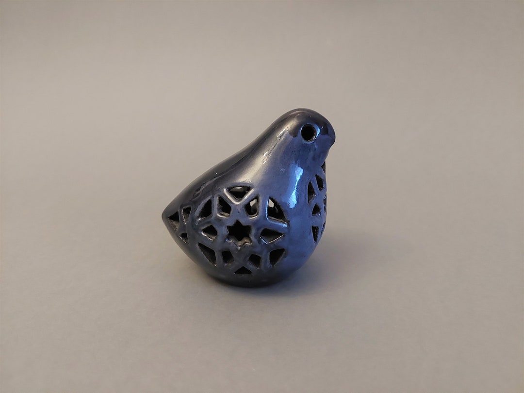 Vintage Ceramic Blue Bird Figurine; Egyptian Handmade Arabesque Bird ...