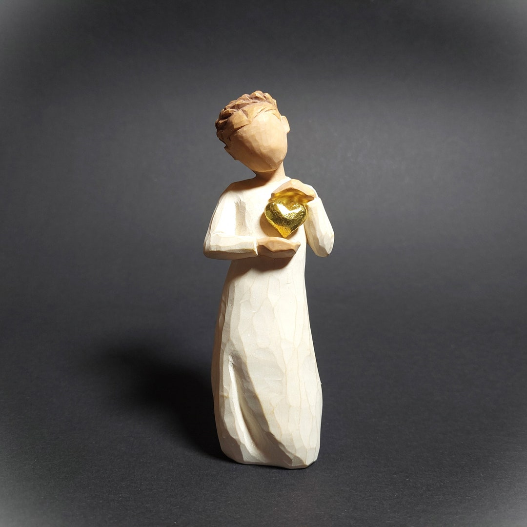 Susan Lordi Willow Tree Girl Figurine With Gold Heart From DEMDACO ...