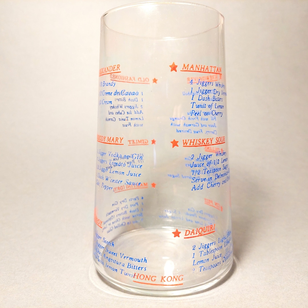 Vintage 50s Cocktail Mixing Glass Beaker 850ml: Barware, Cocktail ...