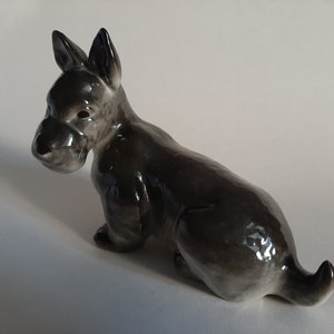 Vintage LFZ Porcelain Dog; Dog Figurine Scottish Terrier; Gray Color ...