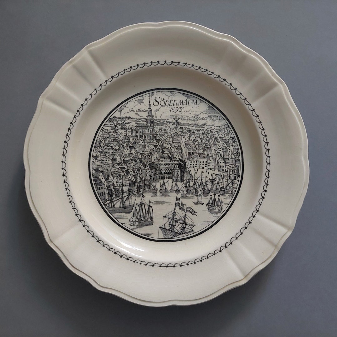 Vintage Gustavsberg Södermalm Plate: Swedish Serving Dish, 1941 ...