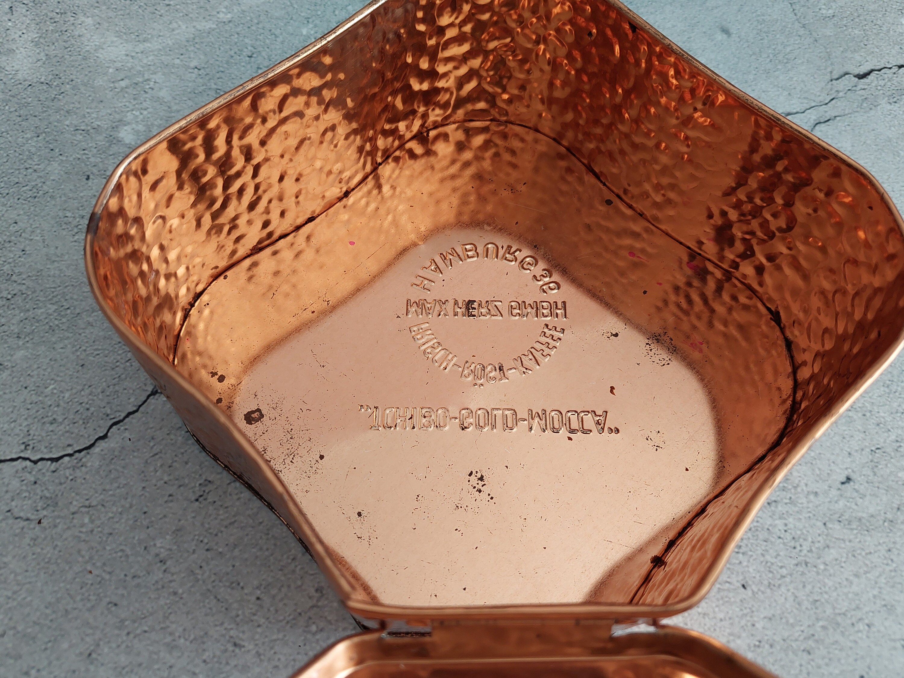 Vintage Cooper/tin Can From Freshly Roasted Coffee Max Herz - Etsy