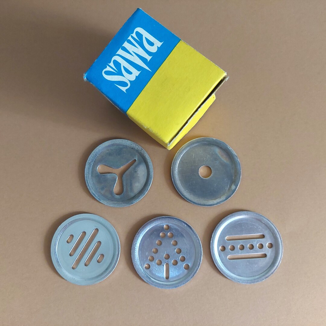 SAWA-INDUSTRI Swedish Vintage 5 Interchangeable Discs for Backing Press ...