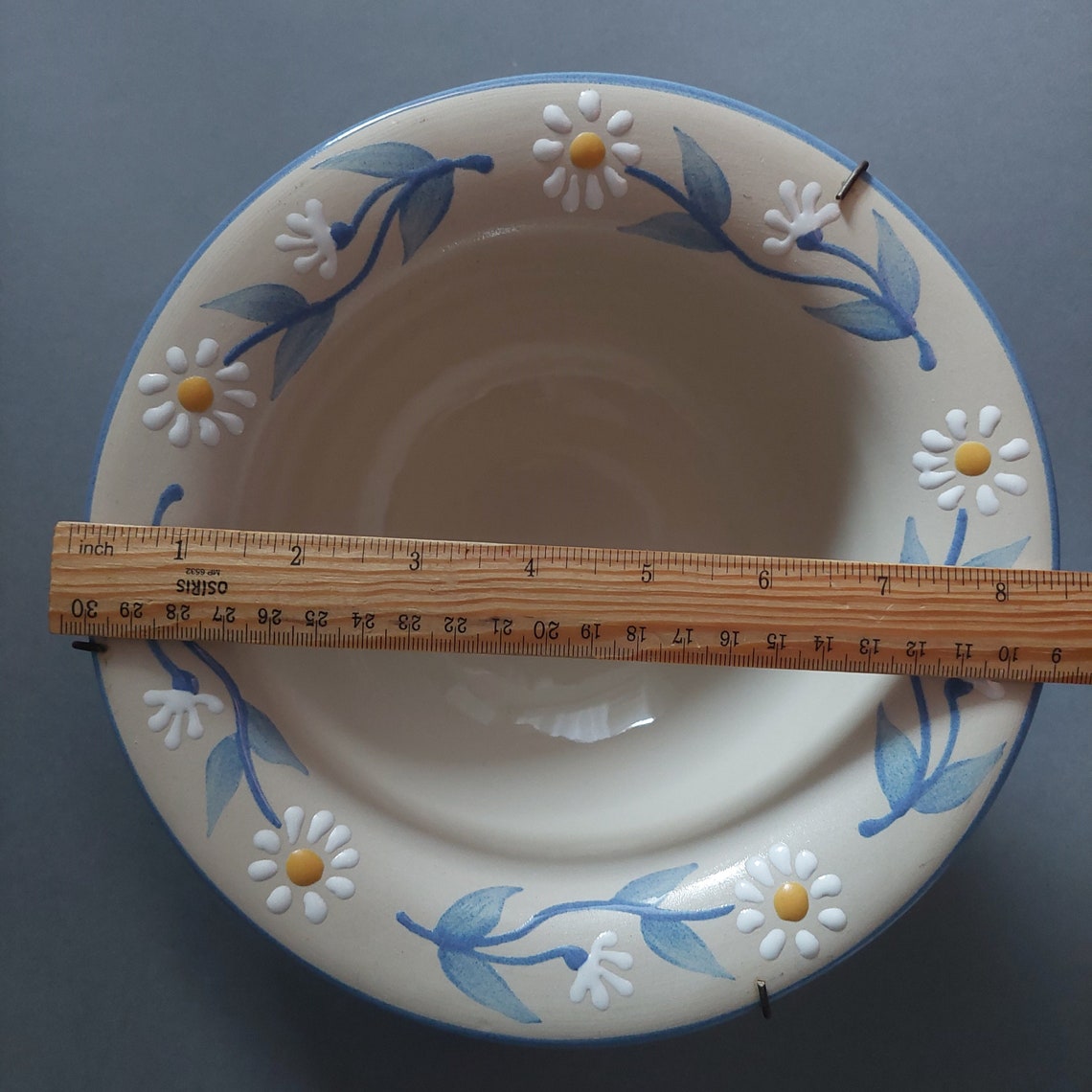 Vintage GABRIEL Sweden Ceramic Bowl, Daisy Floral Motif, Wall Hanging 8 ...