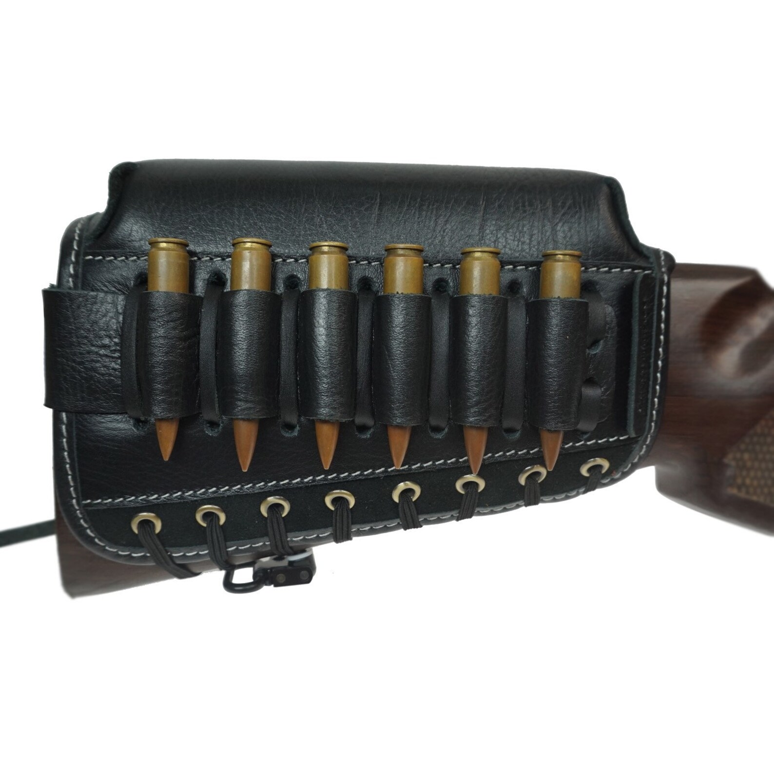 Genuine Leather Rifle Cheek Riser Buttstock Holder High | Etsy