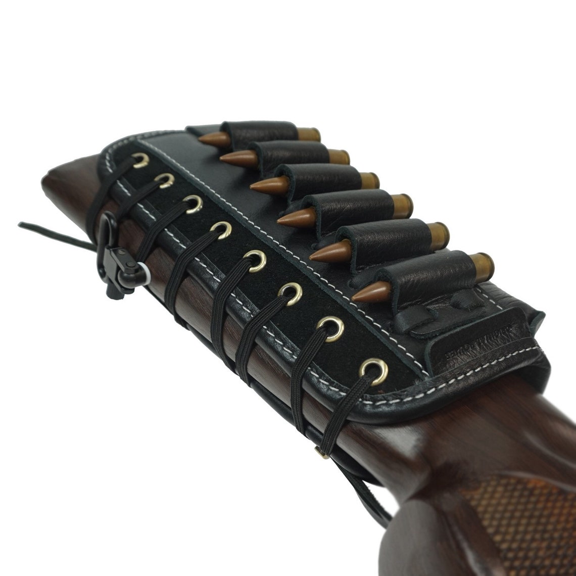 Genuine Leather Rifle Cheek Riser Buttstock Holder High | Etsy