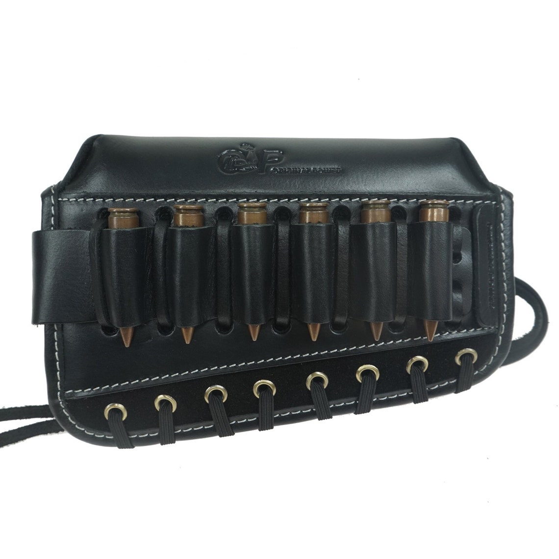 Vintage brown Leather Rifle Cheek Riser Buttstock Holder | Etsy