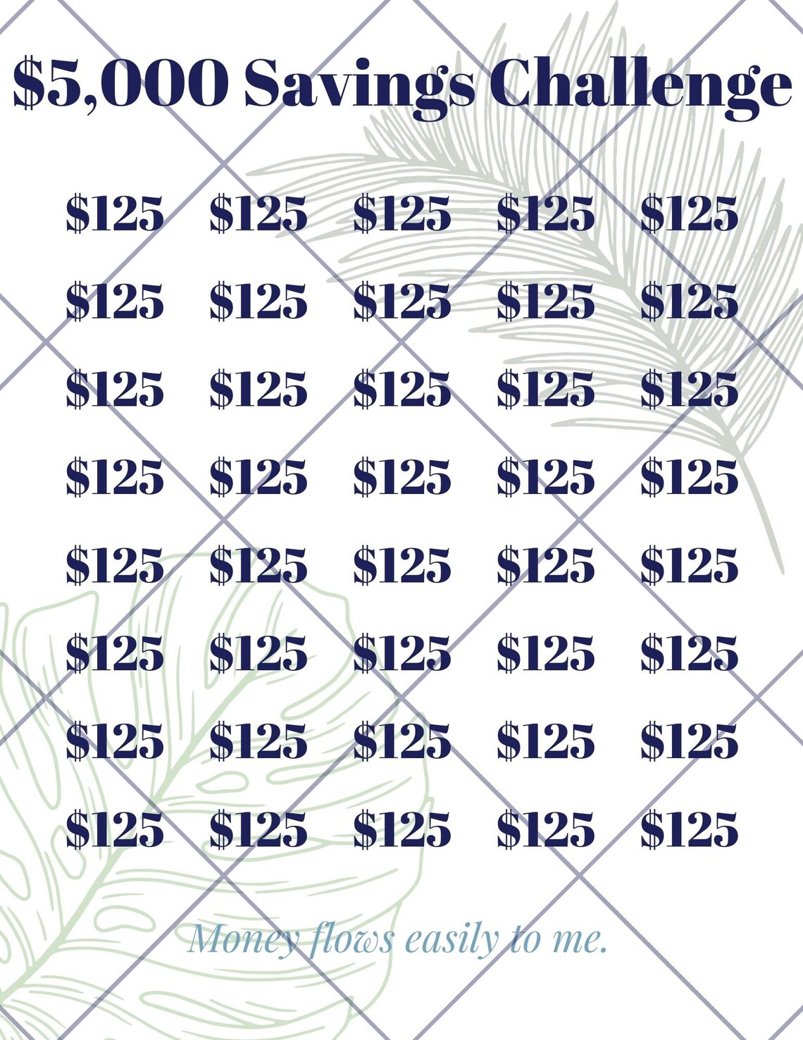 5K Savings Tracker | Savings Challenge | Budget Sheets | Savings ...