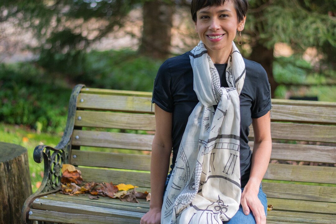 Clocks Scarf - Etsy