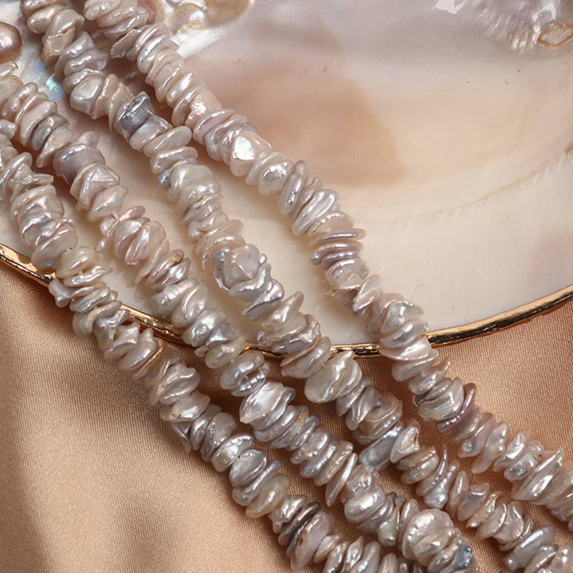 Keshi Freshwater Pearl 8 Mm Irregular Shape Baroque Beads Etsy