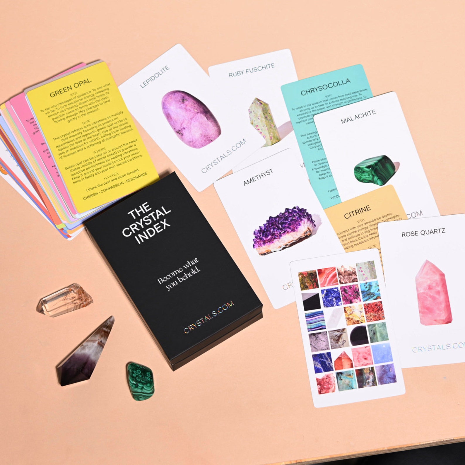 THE CRYSTAL INDEX - Crystal Oracle Card Deck - 44 of the Most Essential ...