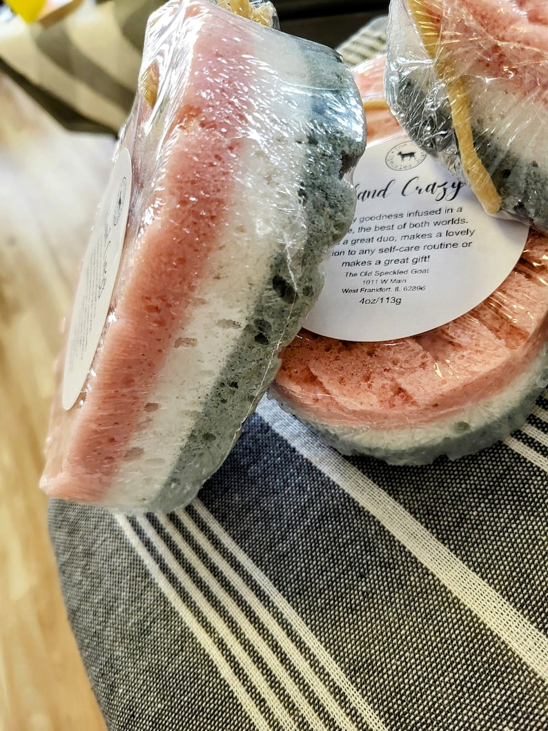 Goat's Milk Soap Infused Sponge, Exfoliating Bath Sponge - Etsy