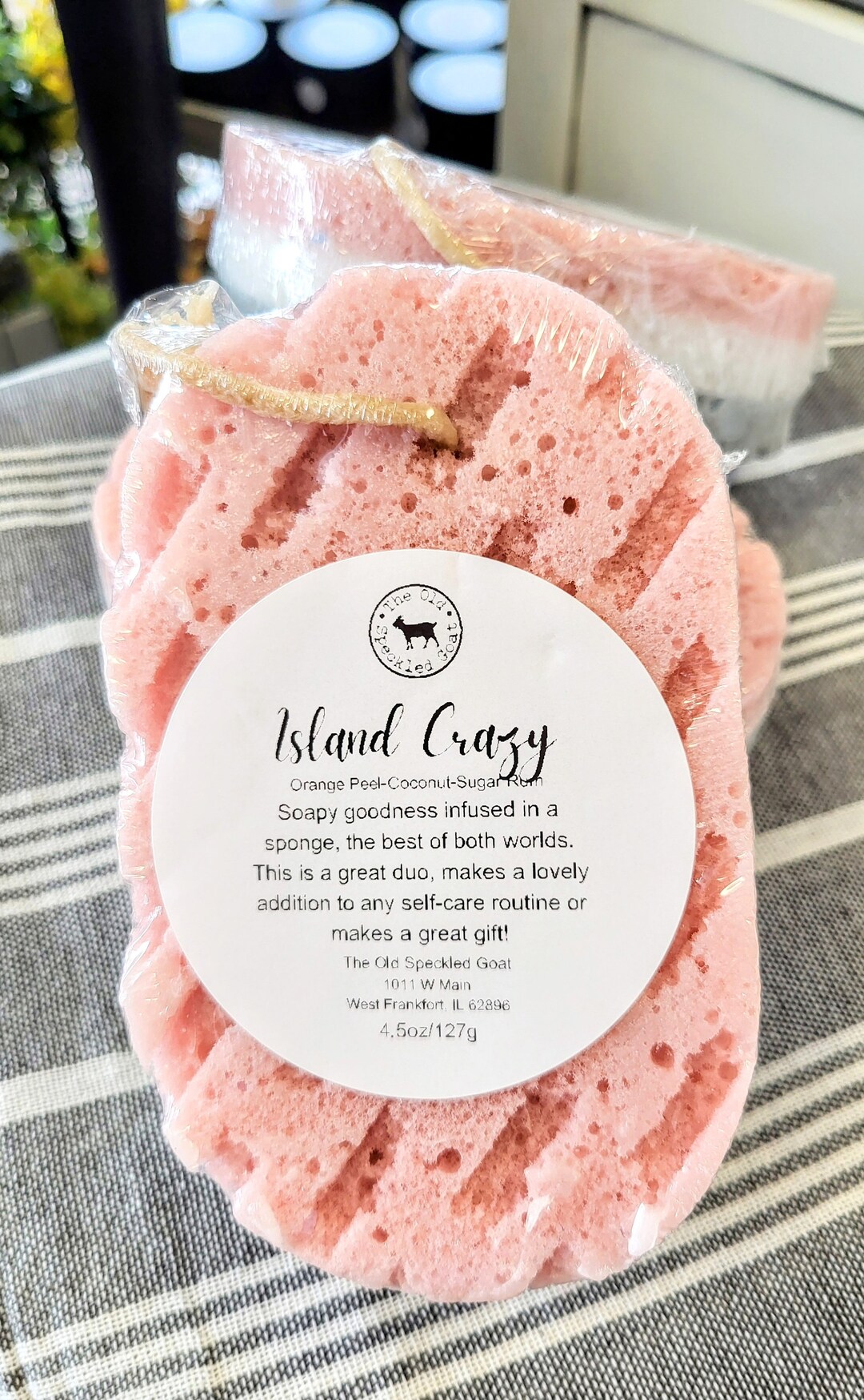 Infused Bath Sponge, Bath Sponge, Goats Milk, Body Sponge, Goats Milk ...