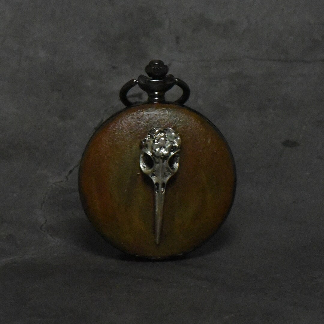 Pocket Watch the Beginning of a Legend 1.0 Crow Skull Unique - Etsy