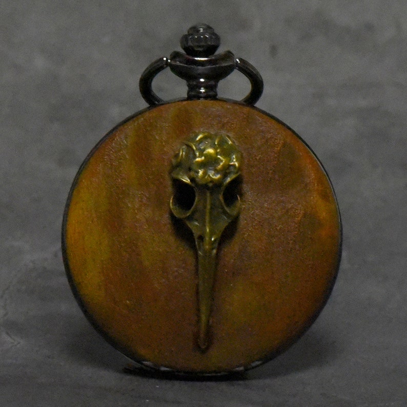 Pocket Watch the Beginning of a Legend 1.0 Crow Skull Unique - Etsy
