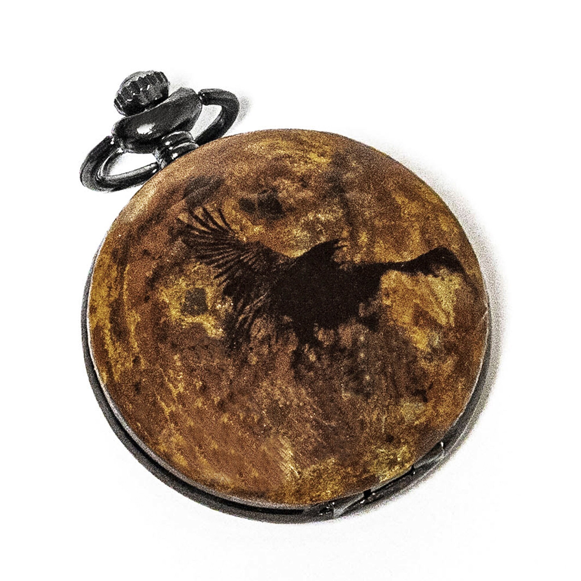 Pocket Watch the Beginning of a Legend 1.0 Crow Unique Watch - Etsy