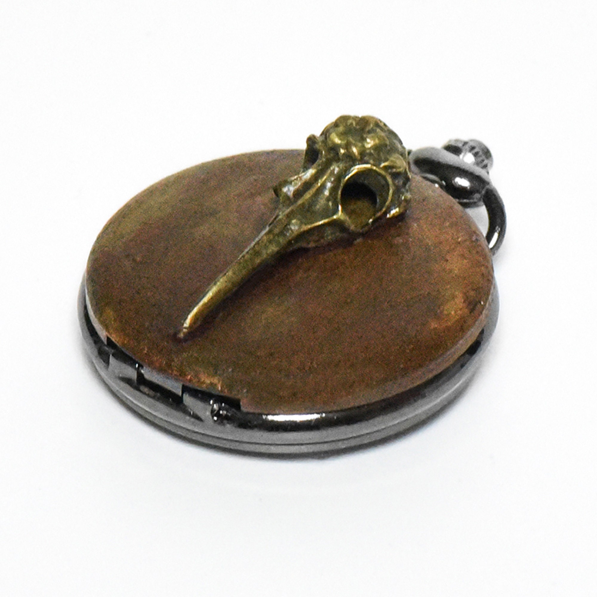 Pocket Watch the Beginning of a Legend 1.0 Crow Skull Unique Watch ...