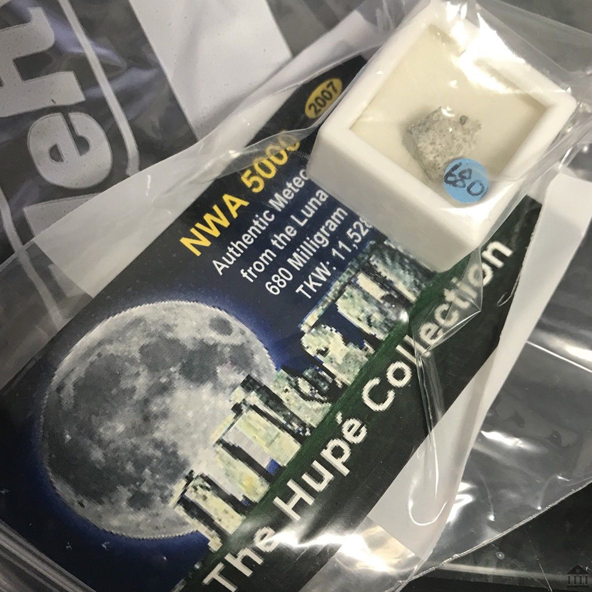 NWA 5000 Authentic Meteorite Moon 680 Milligram Stone With Caliper ...