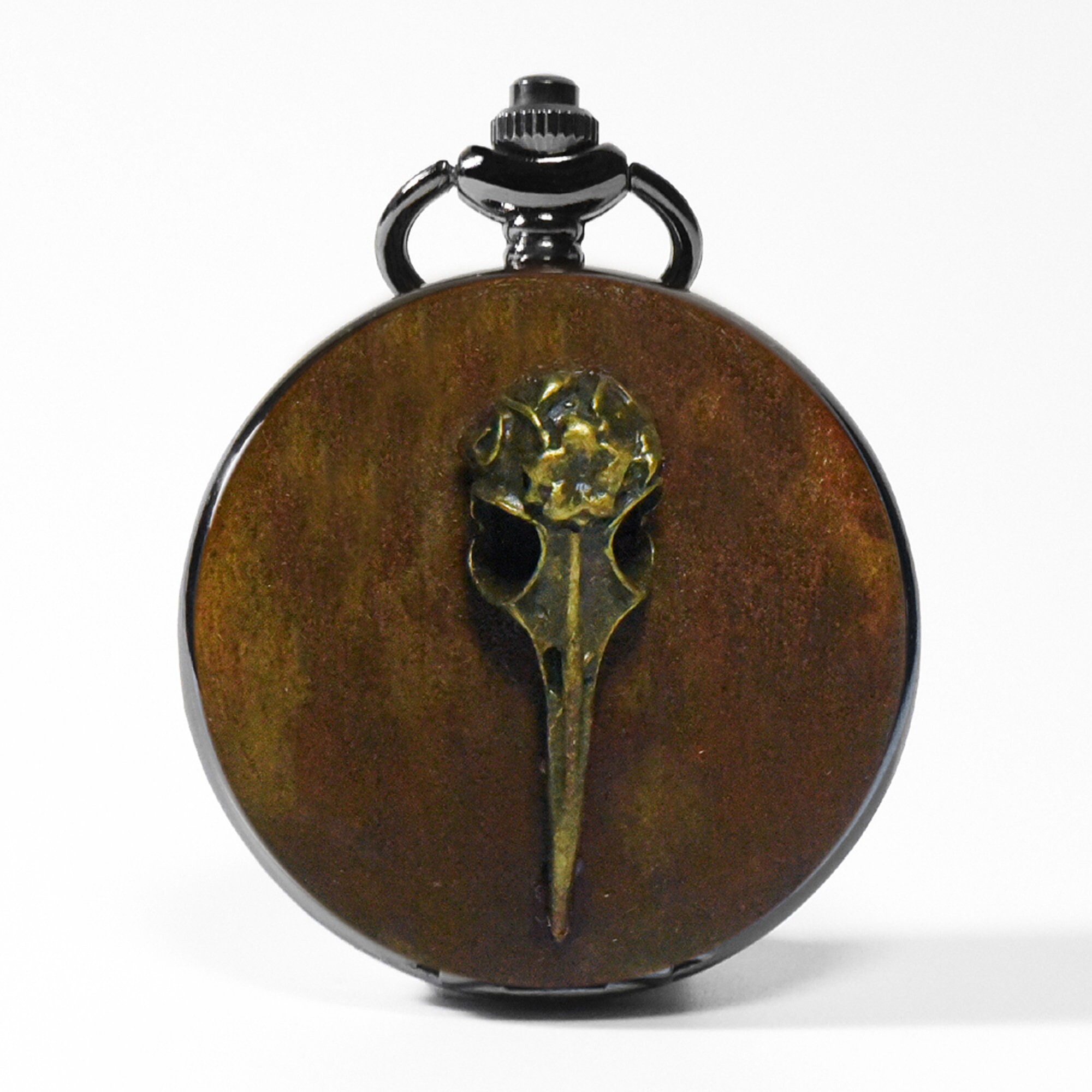 Pocket Watch the Beginning of a Legend 1.0 Crow Skull Unique Watch ...