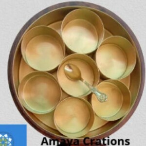 Indian Handcrafted Brass & Wooden Metal Chapati and Spice Box Kitchen ...