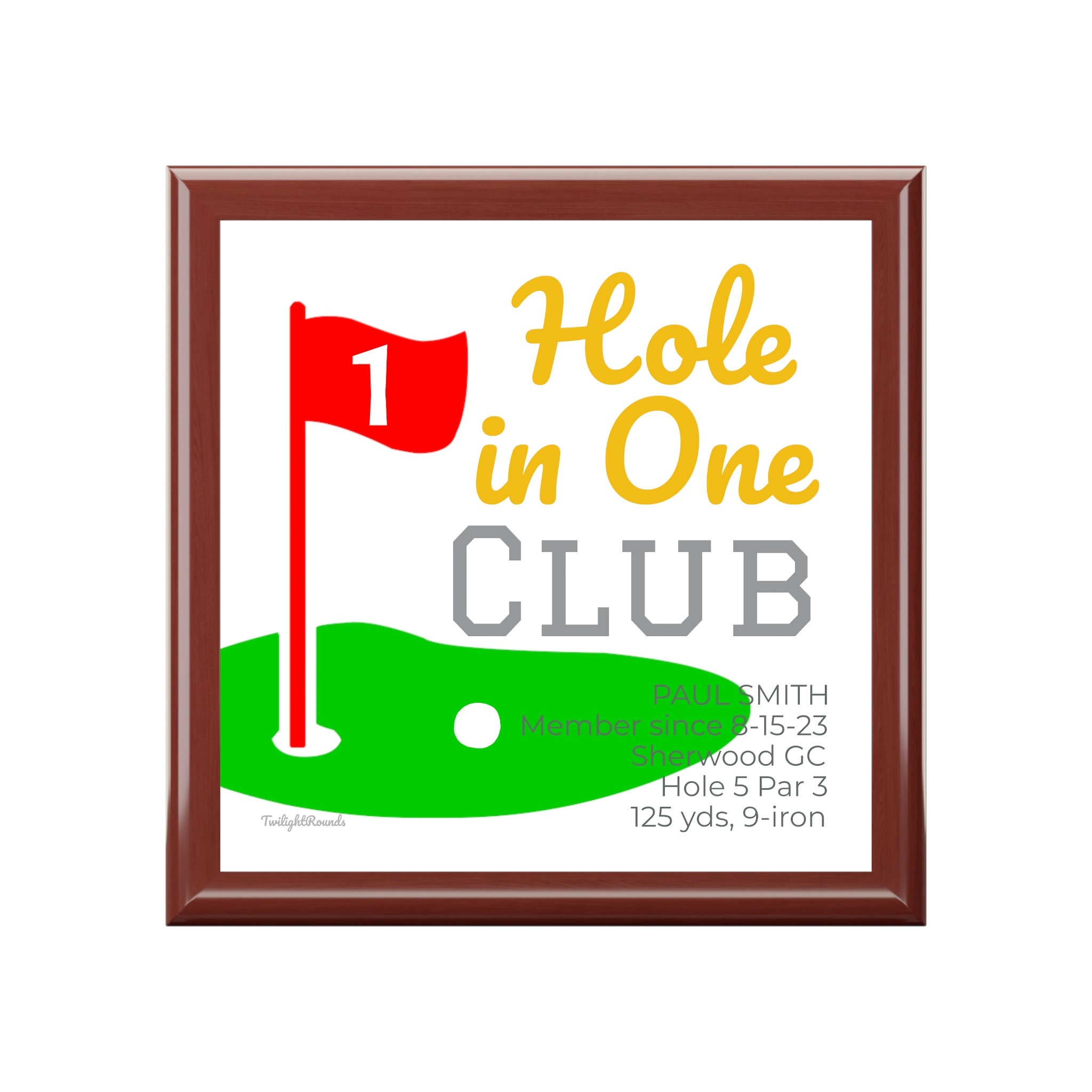 Hole in One Club Keepsake Box, Personalized Gift for a Golfer Who Made ...