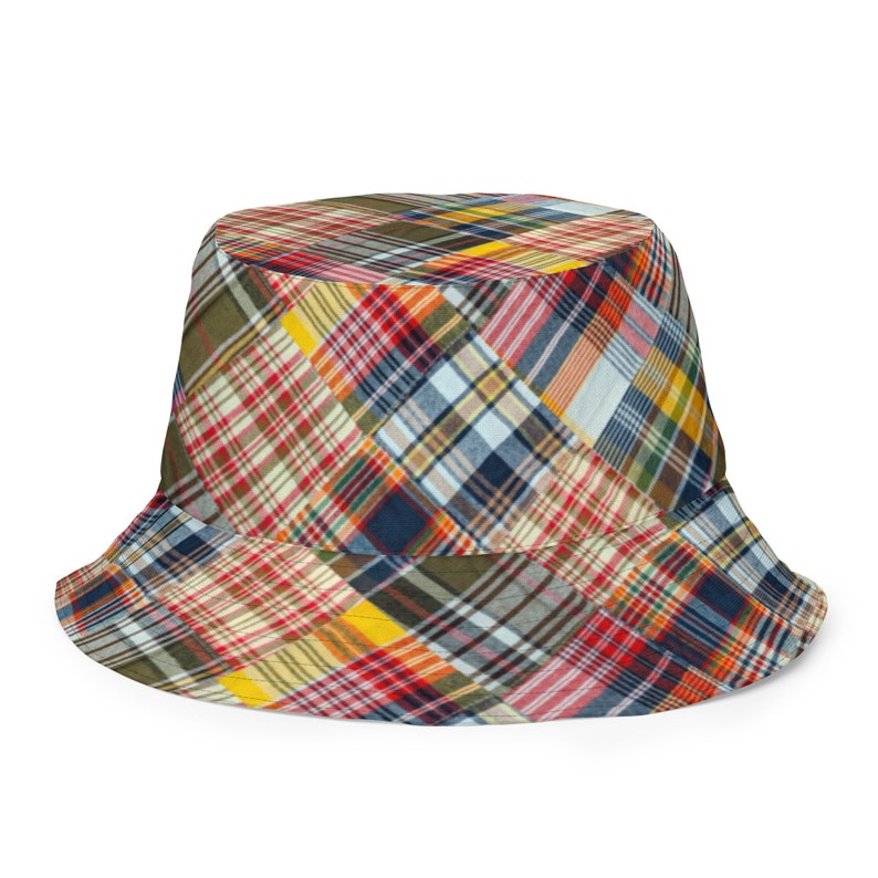 Madras Bucket Hat Reversible Bucket Hat Preppy Plaid Golf - Etsy